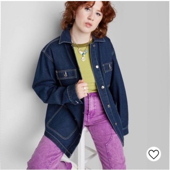 wild fable | Jackets & Coats | New Wild Fable Denim Chore Jacket Dark ...